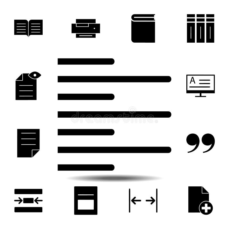 Editorial, Left, Text Icon. Simple Glyph, Flat Vector of Text Editor ...