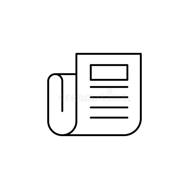 Editorial, Newspaper Icon. Element of Editorial Design Icon. Thin Line ...