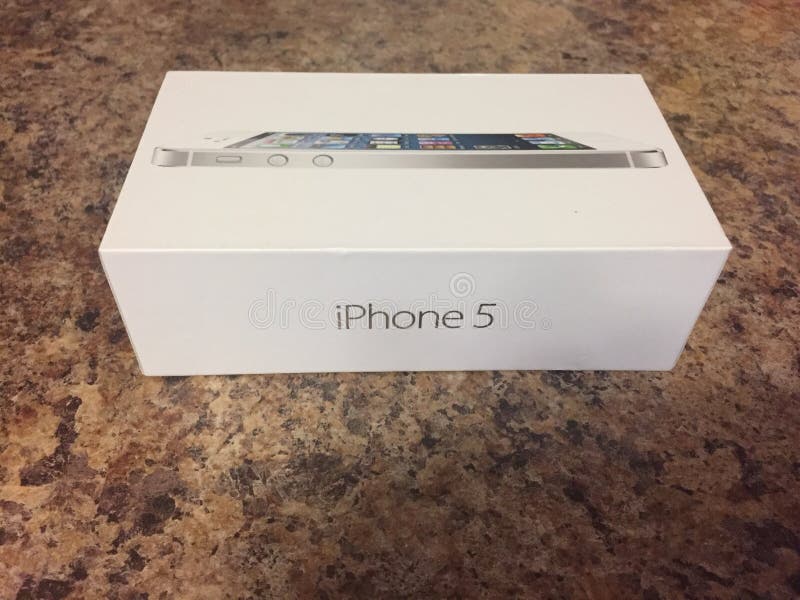 Editorial Photo of an IPhone 5 Box Which is an Old Version of the ...