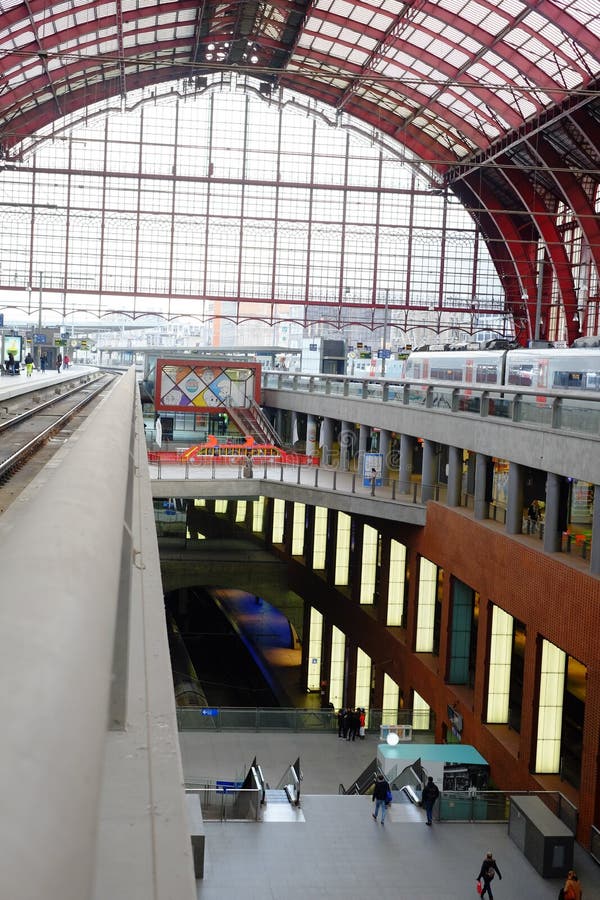 Editorial Picture of People Travelling by Train in the Antwerp Central ... Editorial Picture of People Travelling by Train in the Antwerp Central ...
