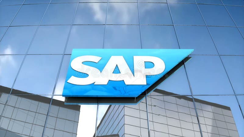 Editorial SAP Logo on Glass Building. Stock Footage - Video of ...