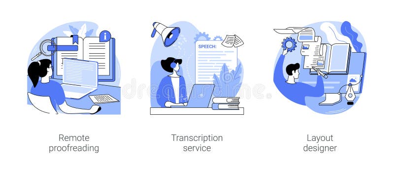 Editorial Services Isolated Cartoon Vector Illustrations Se Stock ...