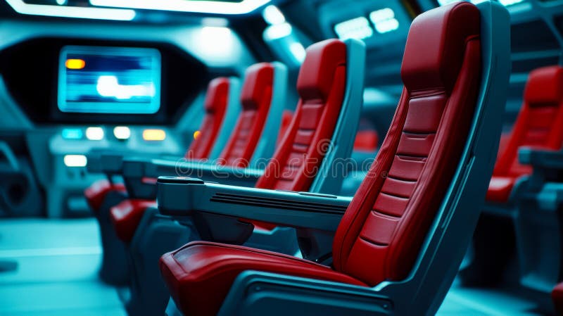 An Editorial-style Shot of a Modern Cinema Interior,GenerativeAi Stock ...