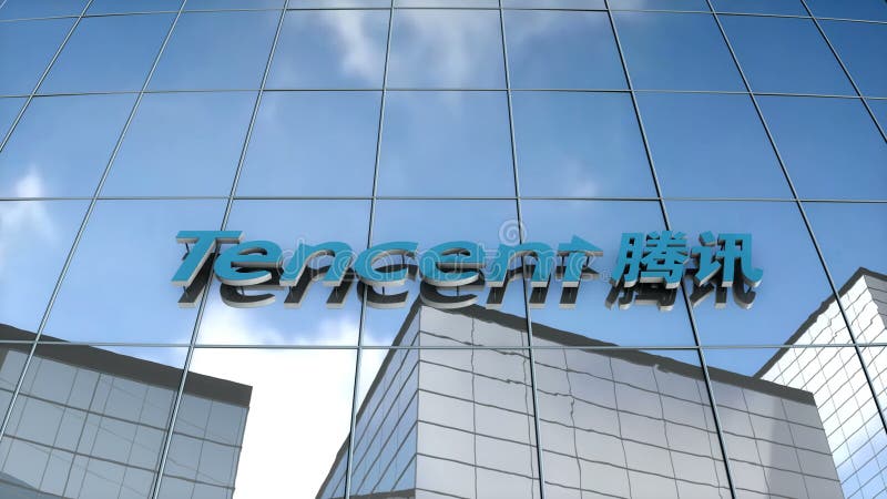 Editorial Tencent Logo on Glass Building. Stock Footage - Video of ...