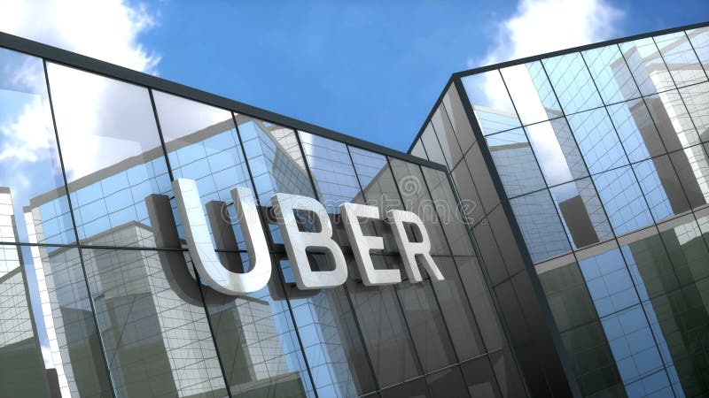 UBER Logo on a Waving Digital Flag, Looping 3d Animation Stock Footage ...