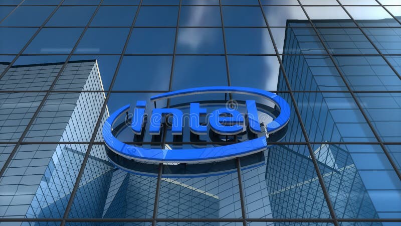 Editorial, Intel Logo on Glass Building. Stock Footage - Video of ...
