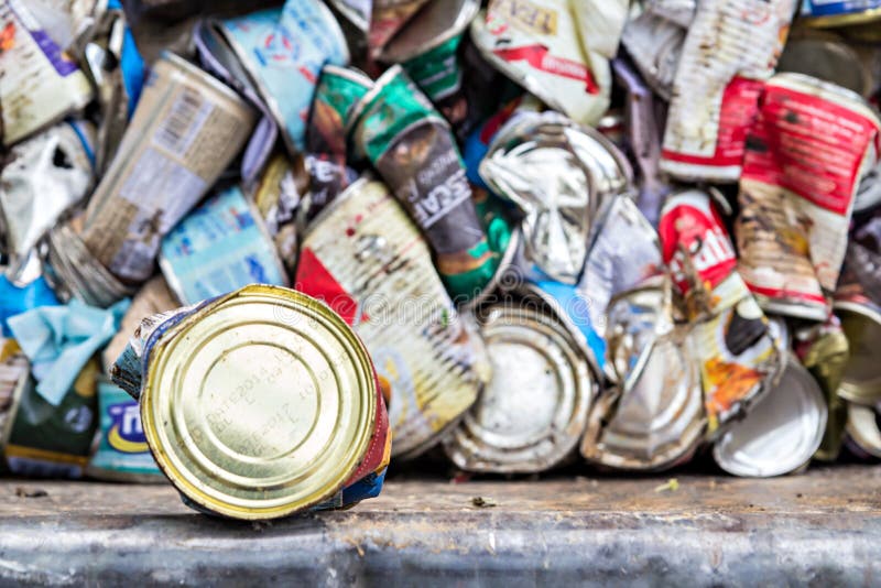 Editporial: Compressed Aluminum Cans for Recycle Editorial Stock Image ...