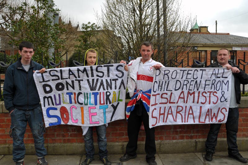 EDL Demo in Blackburn editorial photography. Image of demonstration ...