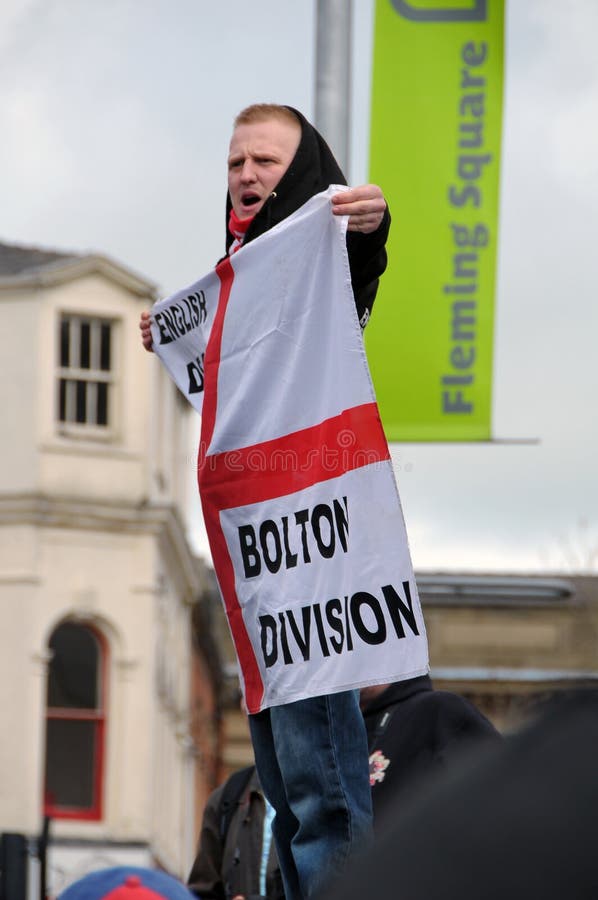 EDL Demo in Blackburn editorial photography. Image of outdoors - 19023762