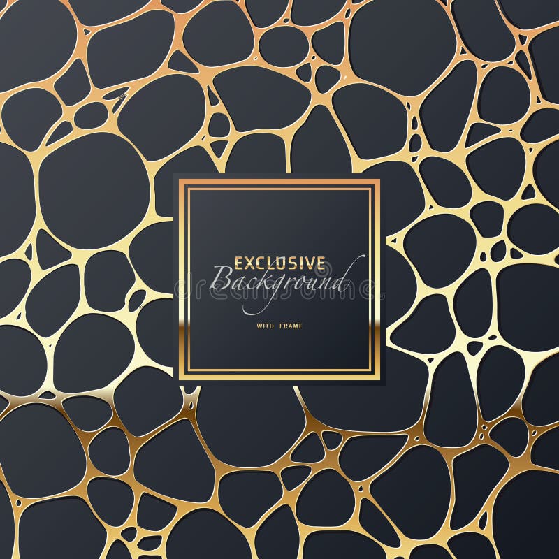 Edler Hintergrund Mit Goldenem Rahmen Stock Abbildung - Illustration ...