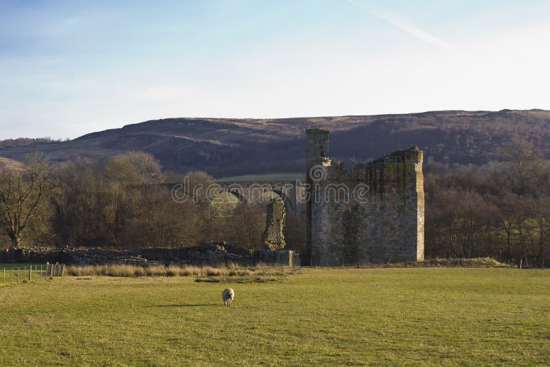 Edlingham Castle. Northumberland. Stock Image - Image of view, shadow ...