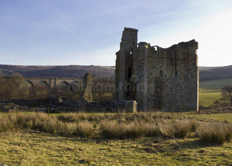 Edlingham Castle. Northumberland. Stock Image - Image of medieval, view ...
