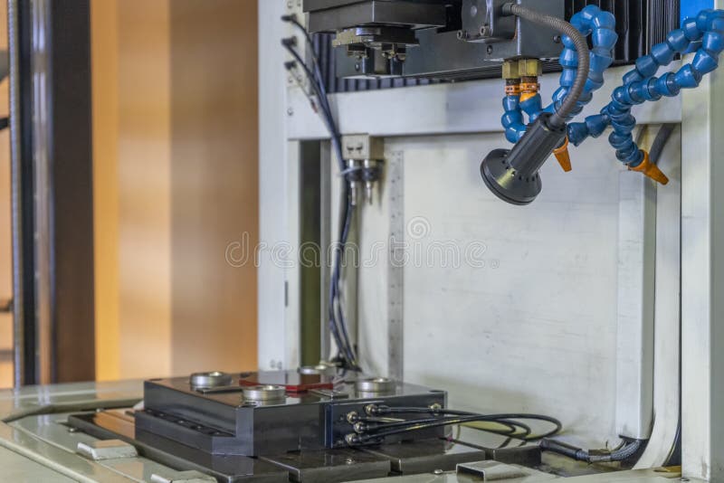 EDM Machine in Runing Working on Job Stock Photo - Image of working ...