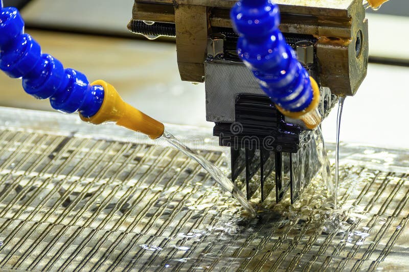 The EDM Machine Working with Graphite Electrode Stock Image - Image of ...