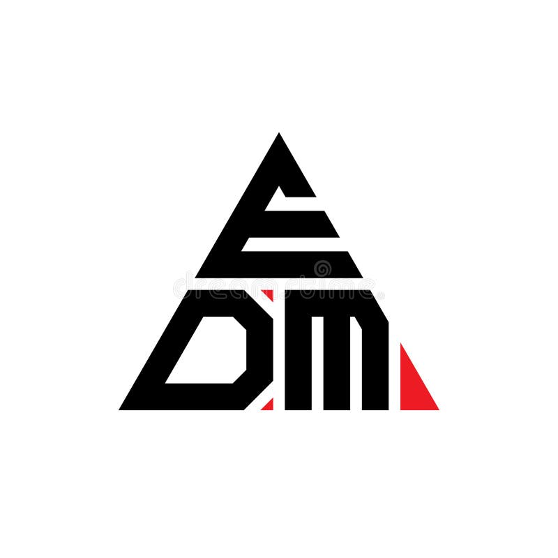 EDM Triangle Letter Logo Design with Triangle Shape. EDM Triangle Logo ...