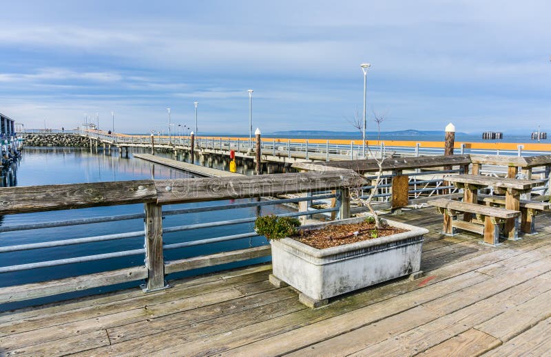 Edmonds Pier Architecture 2 Stock Photo - Image of scenic, washington ...