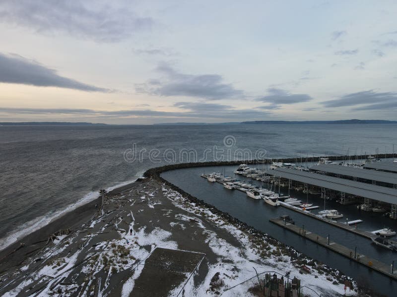 Edmonds pier and beach stock photo. Image of beach, ferry - 240615168
