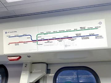 A ETS Edmonton Transit Service Light Train Map Editorial Stock Image ...