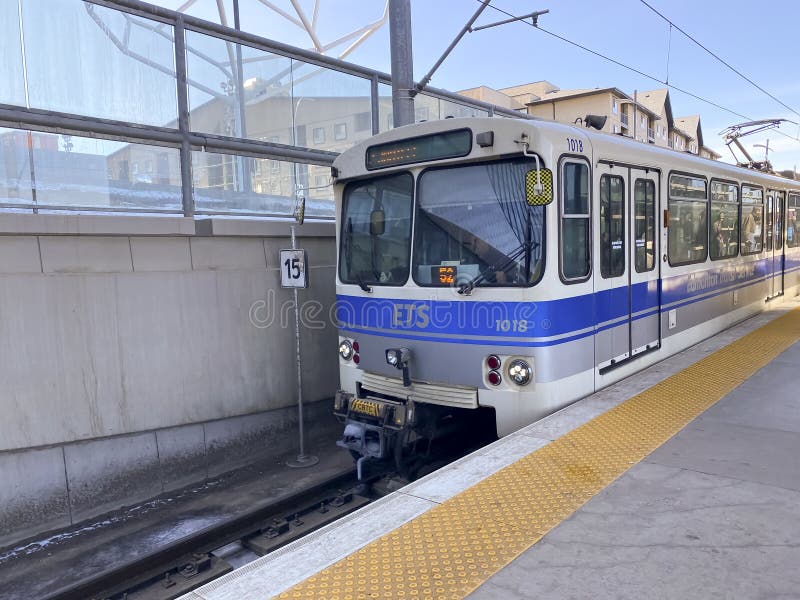 A Front View To a Wagon of a ETS Edmonton Transit Service Light Train ...