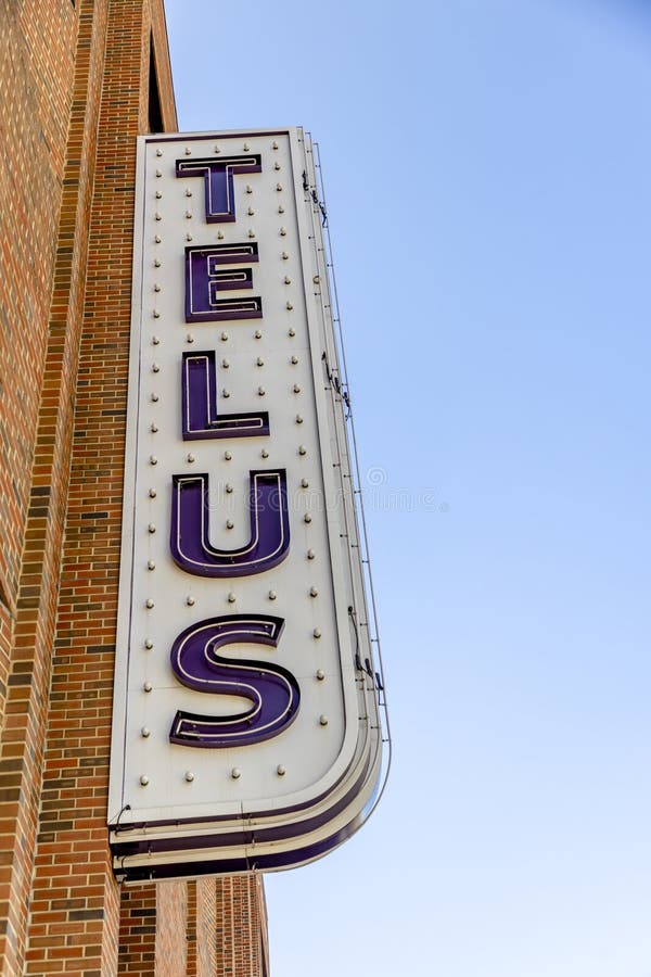 A Vintage TELUS Sign on a Building Editorial Photo - Image of 2023 ...