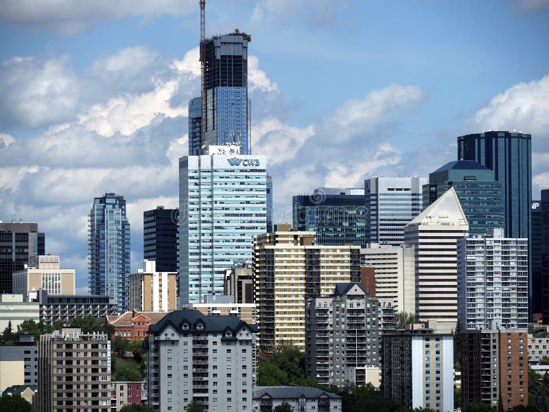 Edmonton Alberta Cityscape or Skyline Editorial Image - Image of people ...