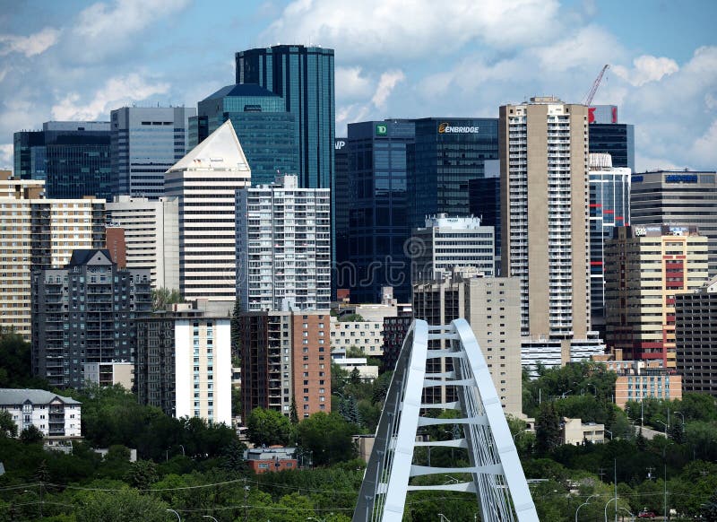 Edmonton Alberta Cityscape or Skyline Editorial Photography - Image of ...