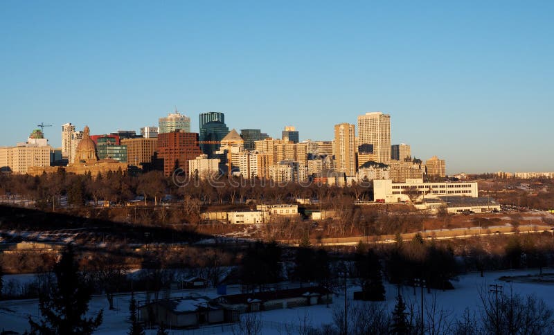 Edmonton Alberta Skyline editorial photo. Image of level - 87482256