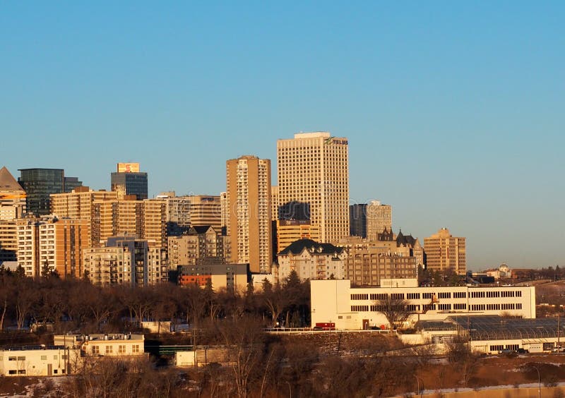 Edmonton Alberta Skyline editorial stock image. Image of winter - 87482339