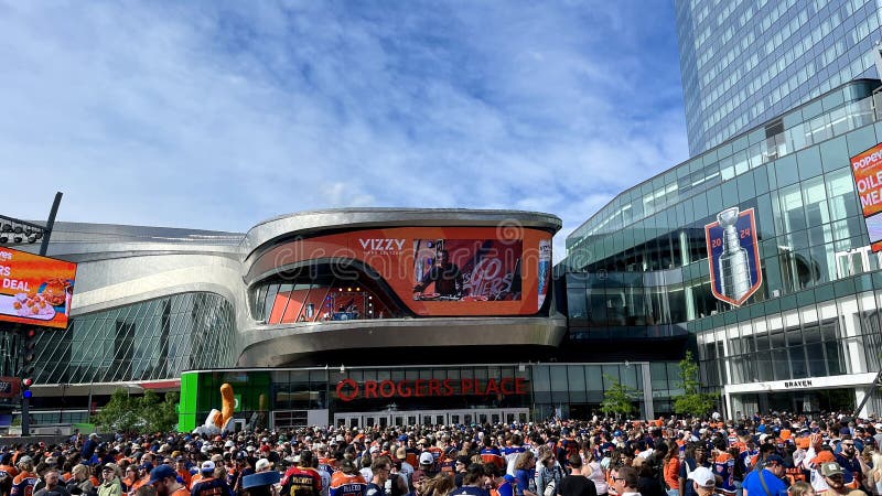 Edmonton, Canada-June 15, 2024: People Watch Stanley Cup Playoffs ...