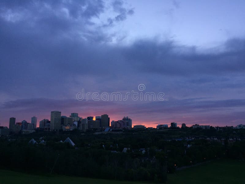 Edmonton stock image. Image of late, away, evening, view - 98154581