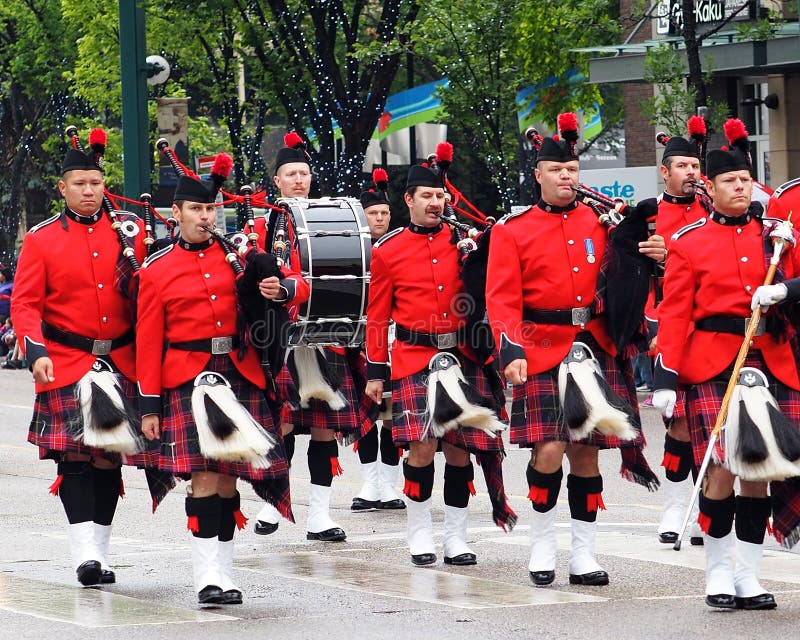 Edmonton Firefighters Pipe and Drum Band in KDays Parade in Edmonton ...