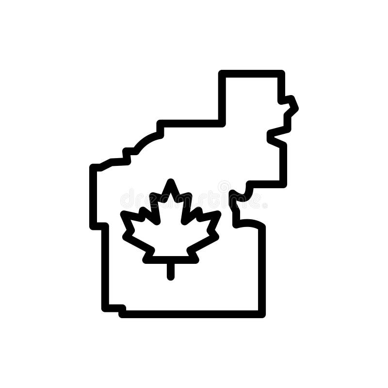 Black Line Icon for Edmonton, Canada and Country Stock Illustration ...