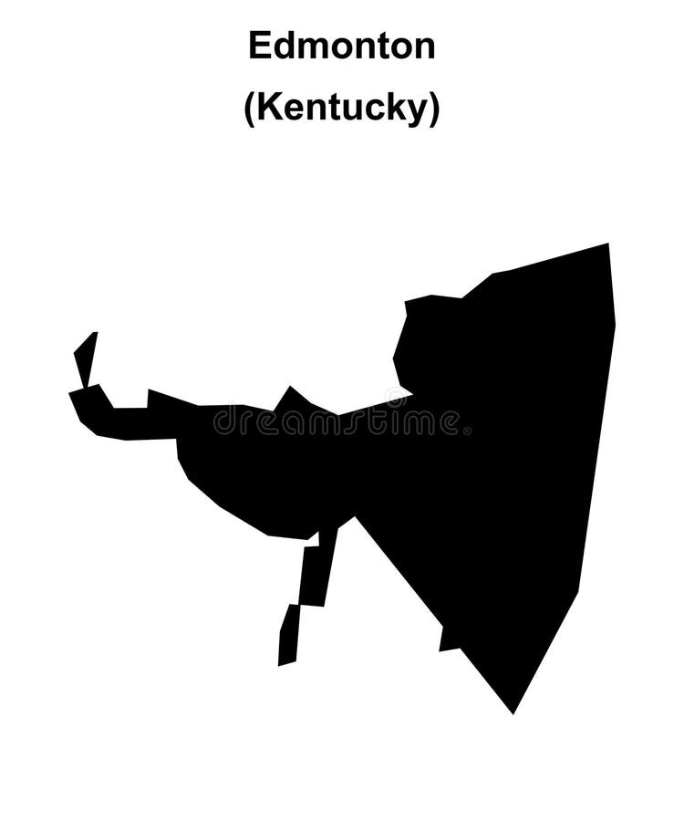 Edmonton outline map stock vector. Illustration of kentucky - 387339277