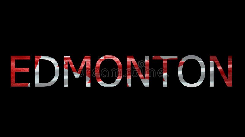 Edmonton Name on Transparent Background. Waving Flag Stock Footage ...