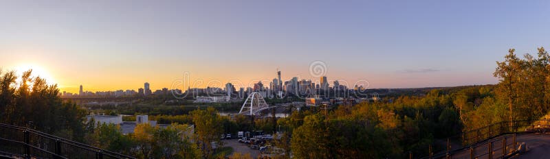 Edmonton Panoramic View stock image. Image of skyline - 166901263