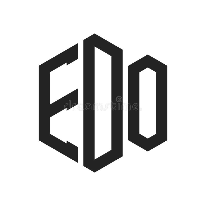 EDO Logo Design. Initial Letter EDO Monogram Logo Using Hexagon Shape ...
