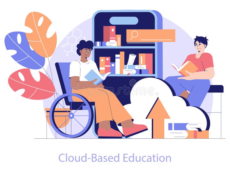 Edtech. Flat Vector Illustration Stock Vector - Illustration of accessibility, platform: 351845310