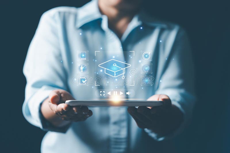 EdTech Education Technology Distance Learning Online Concept. Online ...