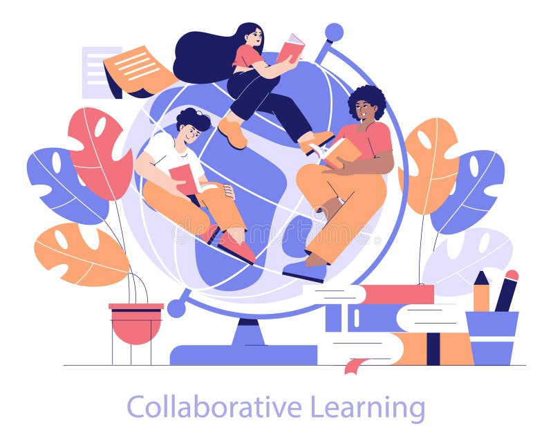 Edtech. Flat Vector Illustration Stock Vector - Illustration of group, innovation: 350094716