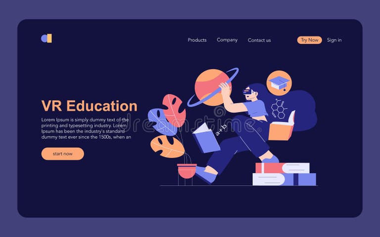 Edtech. Flat Vector Illustration Stock Vector - Illustration of online ...