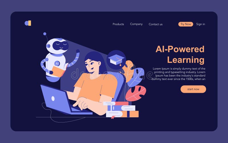 Edtech. Flat Vector Illustration Stock Vector - Illustration of ...