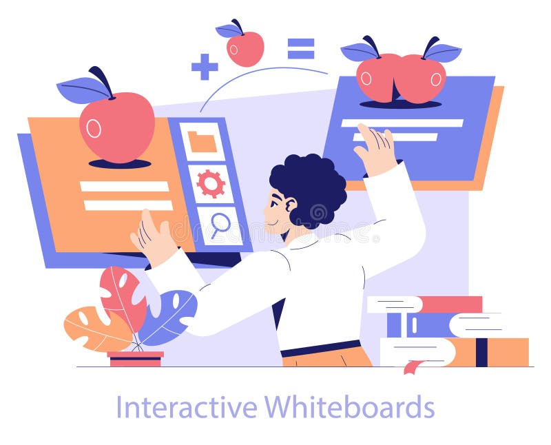 Edtech. Flat Vector Illustration Stock Vector - Illustration of software, online: 352645914