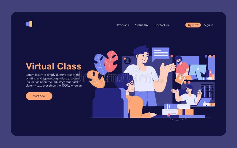 Edtech. Flat Vector Illustration Stock Vector - Illustration of technology, interface: 348121873