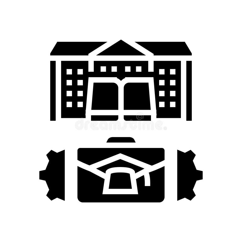 Edtech Modern Business Glyph Icon Vector Illustration Stock ...