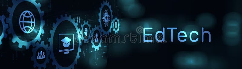 EdTech Transforming Education with Digital Tools on a Wide Banner ...