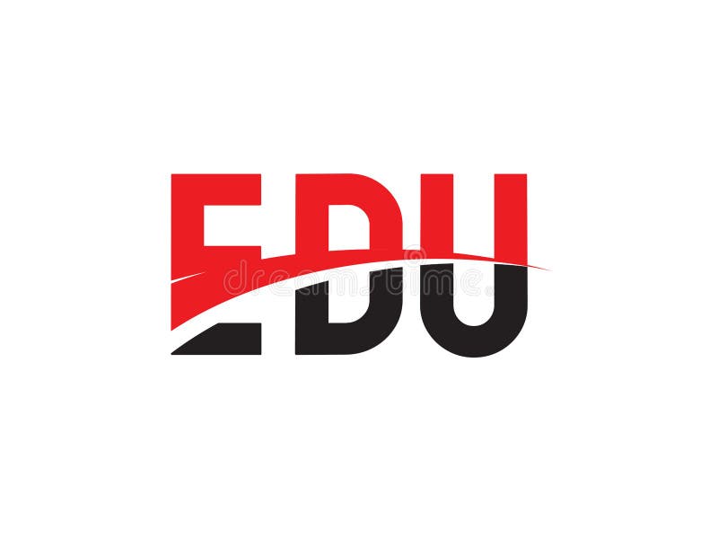 EDU Letter Initial Logo Design Vector Illustration Stock Vector ...