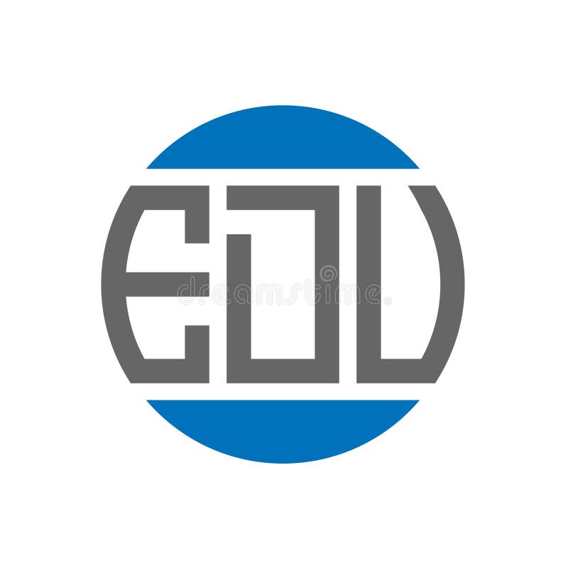 EDU Letter Logo Design on White Background. EDU Creative Initials ...