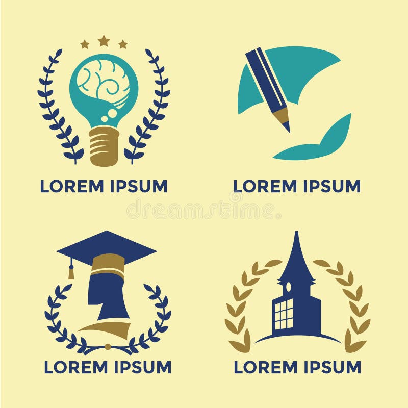 Set of Colorful School Badge and Education Stock Vector - Illustration ...
