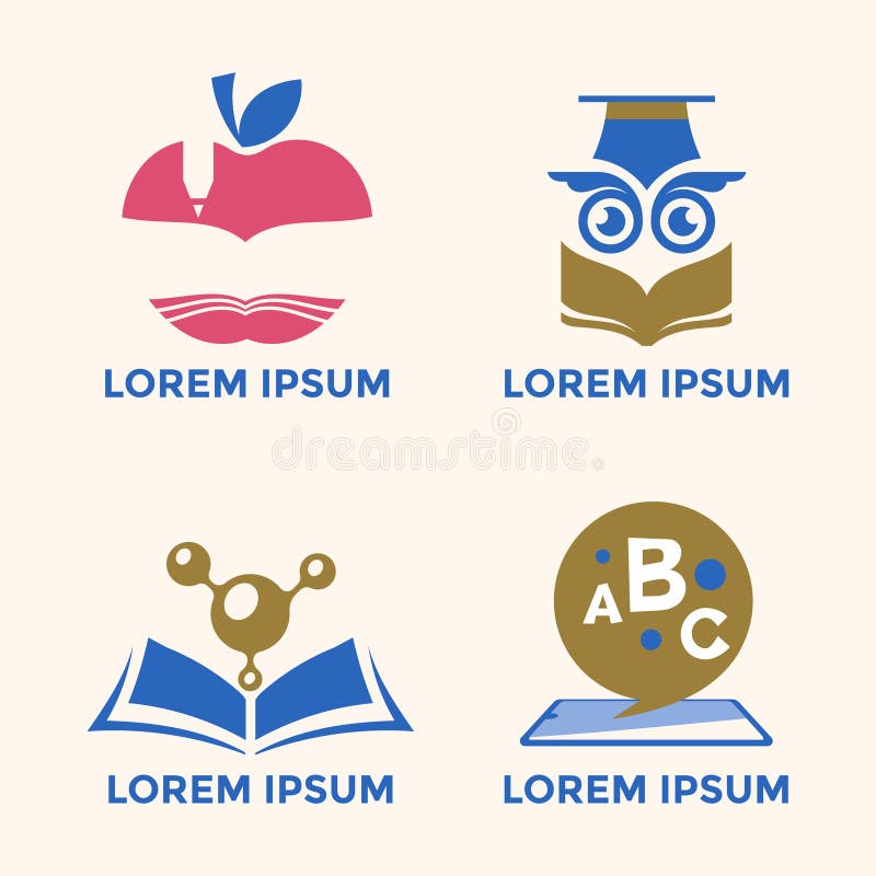 Set of Colorful School Badge and Education Stock Vector - Illustration ...