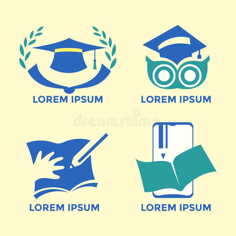 Set of Colorful School Badge and Education Stock Vector - Illustration ...